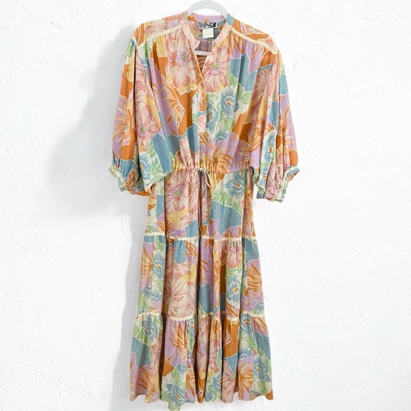 Foxy Lady | Dresses | Foxy Lady Vintage 7s 80s Soft Pastel Floral 00 ...